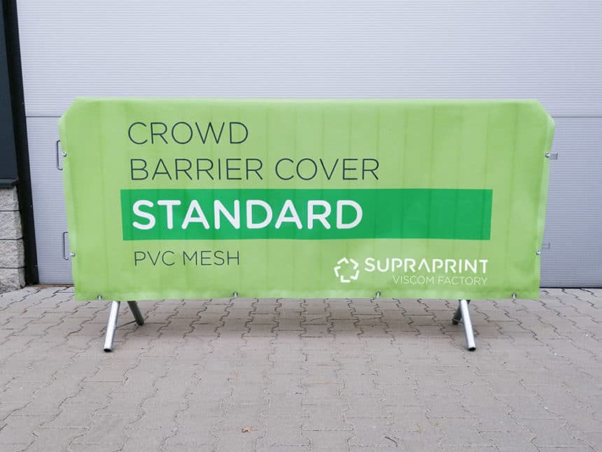 Plain Heras Fence Cover | Safety on construction site with airy banners