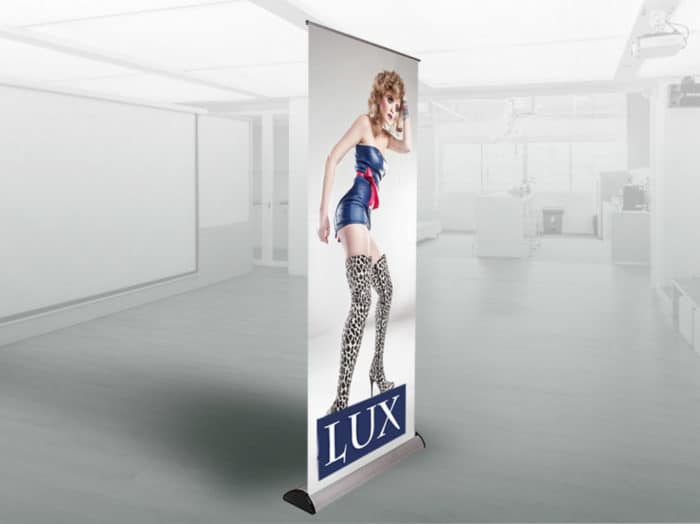 Roll-up Banner Standard Black | Solid made | Stylish roller banner