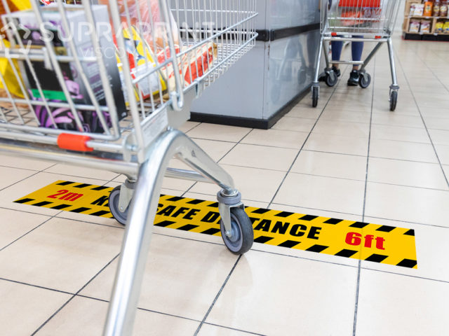 Floor Stickers with anti-slip laminate | Custom printed large format decals