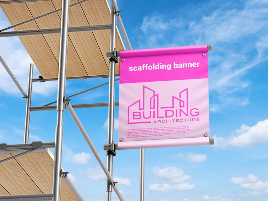 Scaffolding Banners | Durable custom printed tarpaulin for construction ...