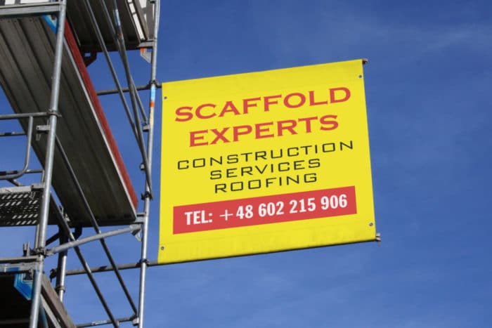Scaffolding Banners | Durable custom printed tarpaulin for construction ...