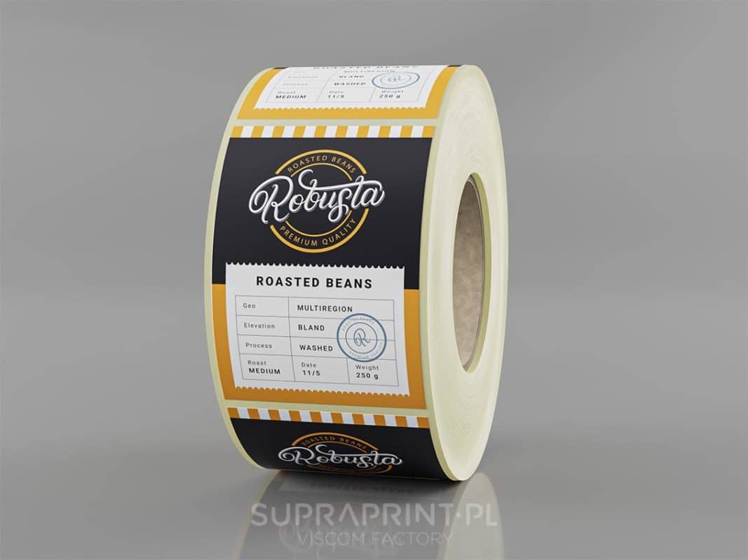 Custom Roll Labels | Printing House of self-adhesive labels on a roll